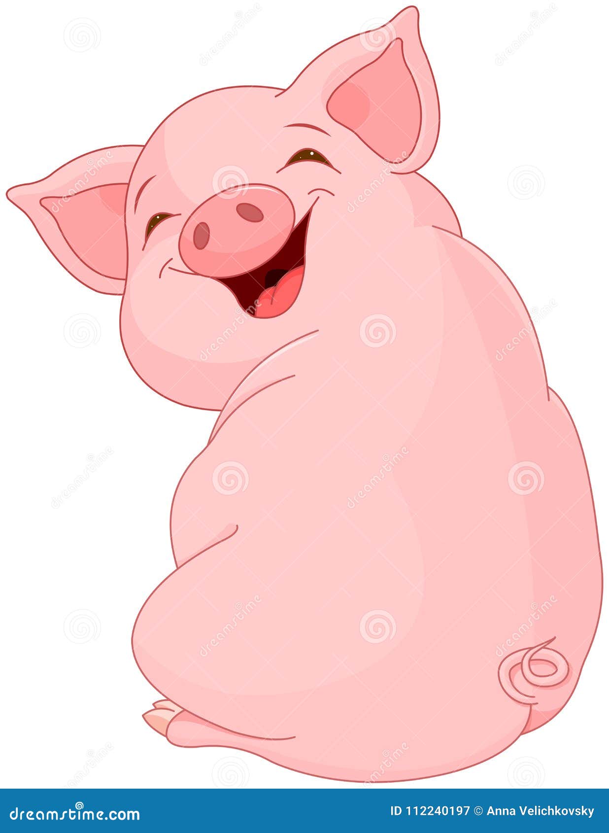 Pretty Pig stock vector. Illustration of clipart, beautiful - 112240197
