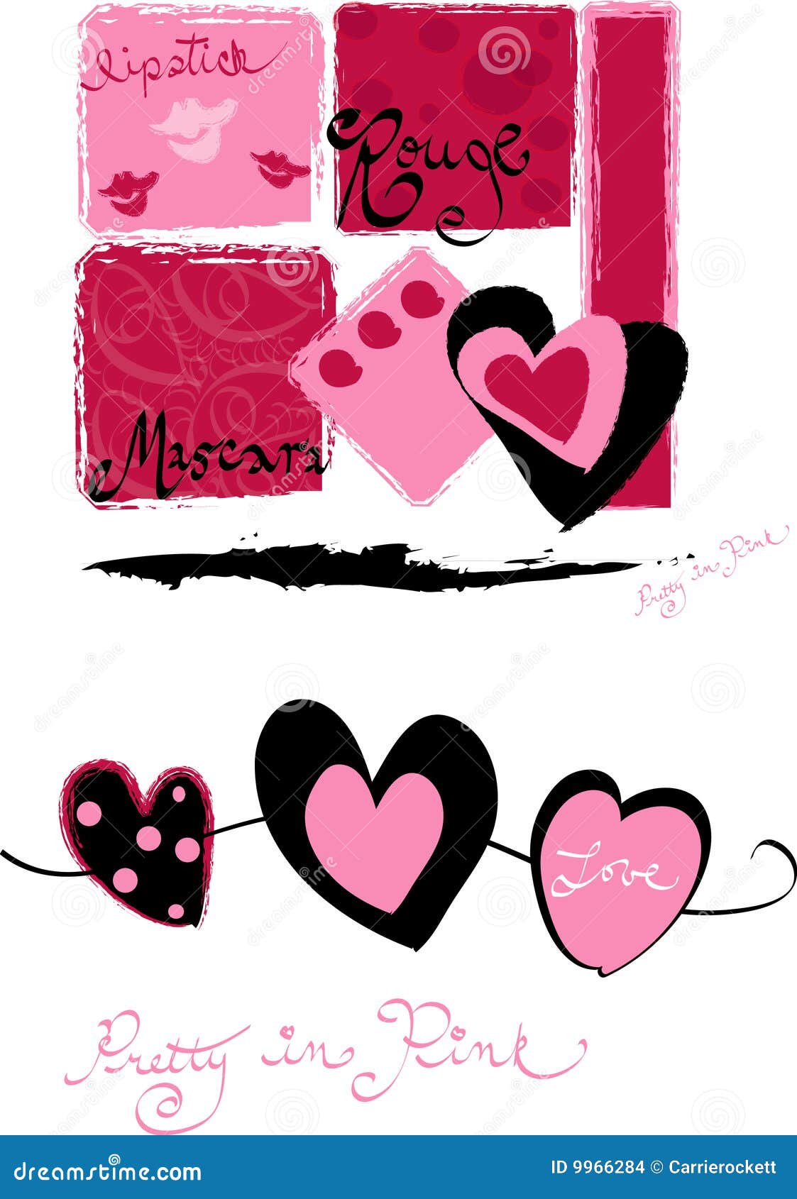 Pretty In Pink Stock Vector Illustration Of Black Design 9966284