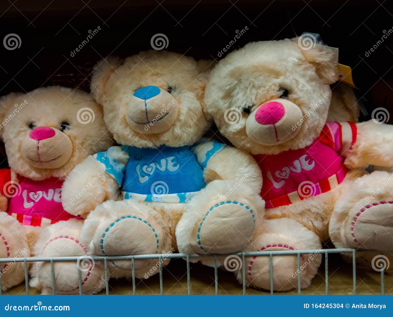 Pretty Pink and Blue Teddy Bears Stock Photo - Image of teddybear ...