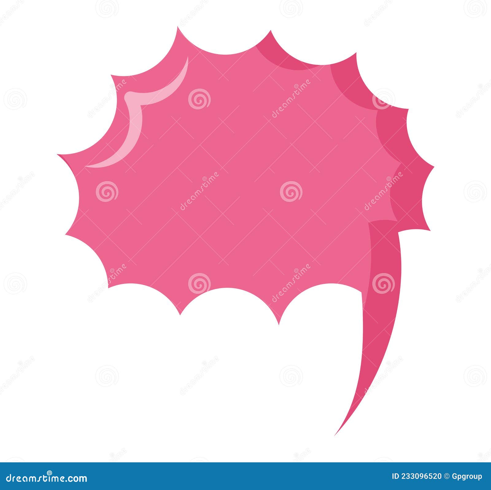 Pretty pink bubble stock vector. Illustration of notification - 233096520