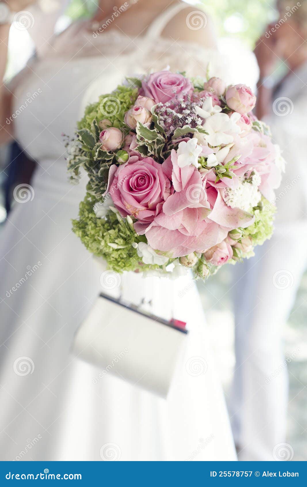 Pretty Pink Roses in Bridal Bouquet Stock Image - Image of decorative ...