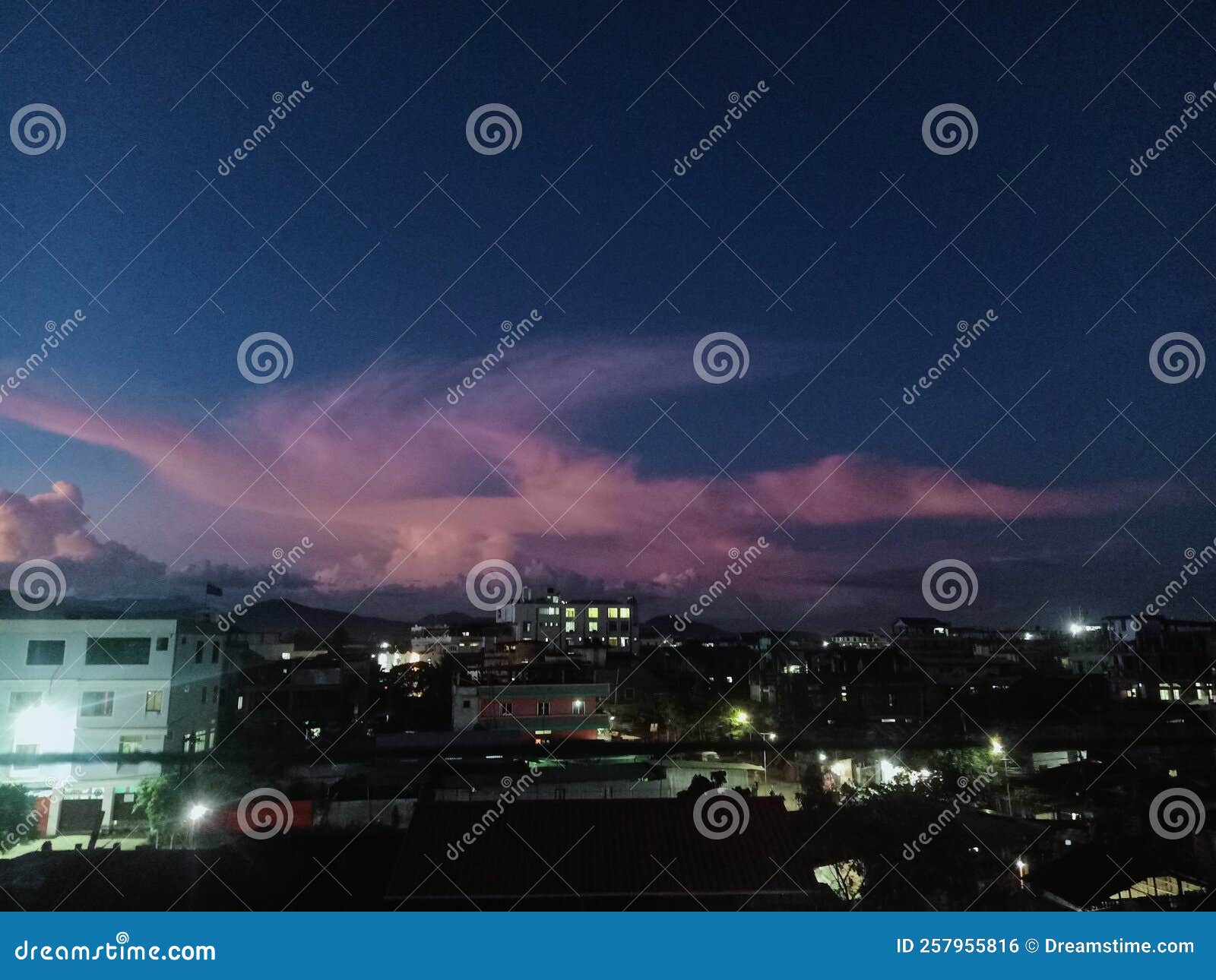 Pretty pink sky stock photo. Image of nature, pink, pretty - 257955816