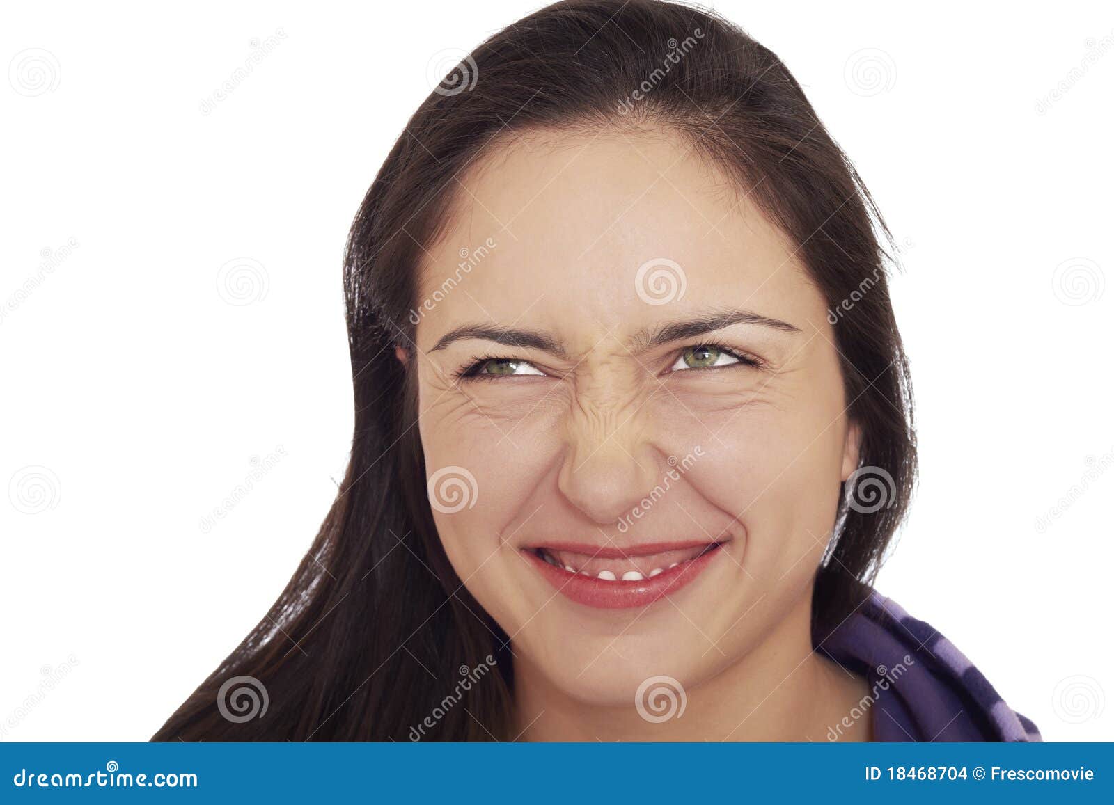 Pretty Playful Laughing Brunette Girl. Stock Photo - Image of laughing ...