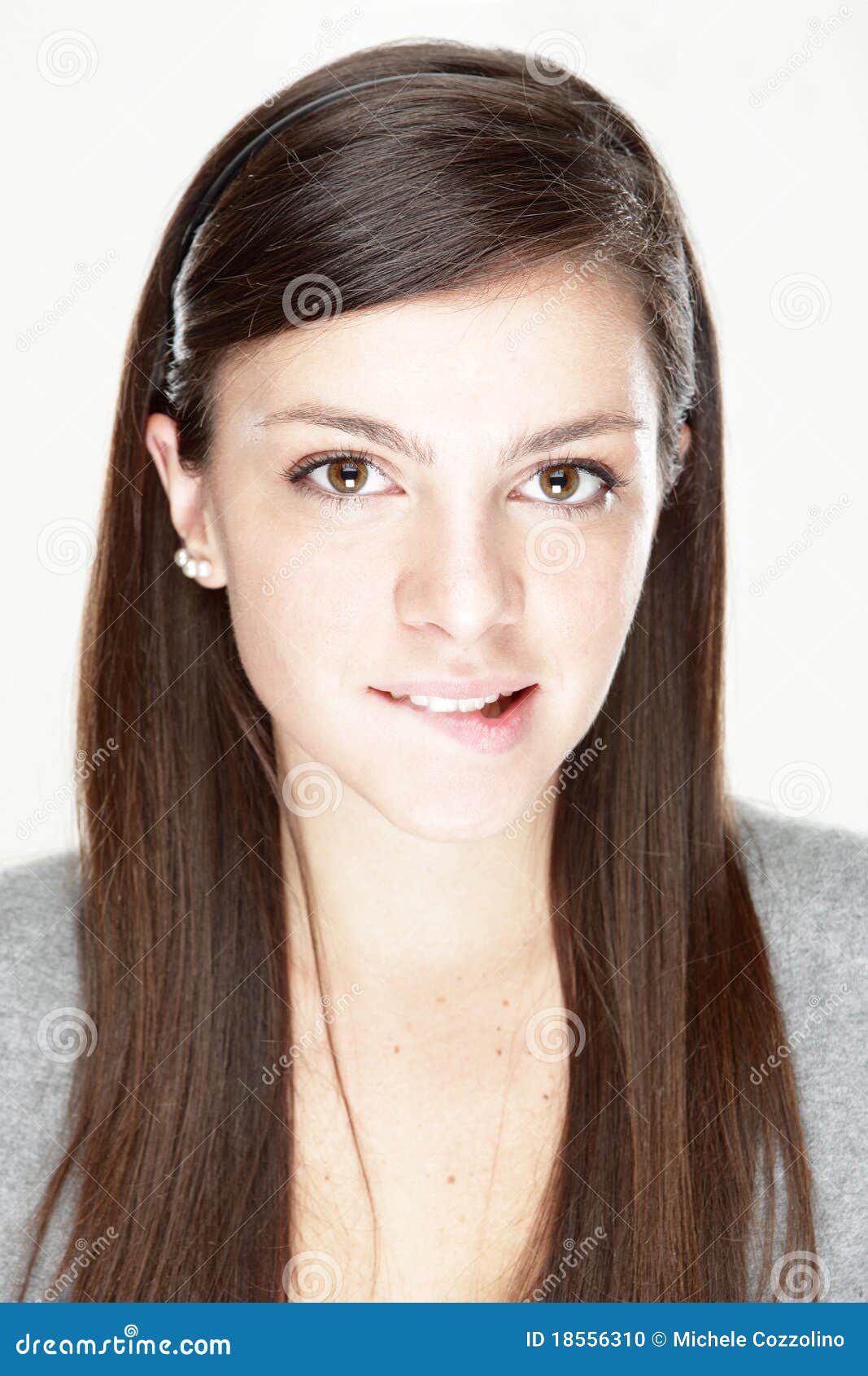 Pretty Portrait stock photo. Image of cute, brunette - 18556310