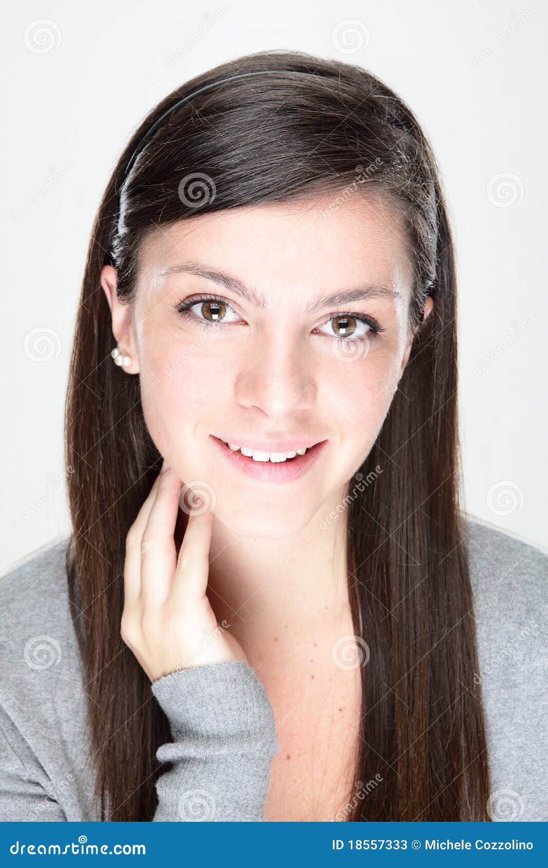Pretty Portrait stock image. Image of shoulders, cute - 18557333