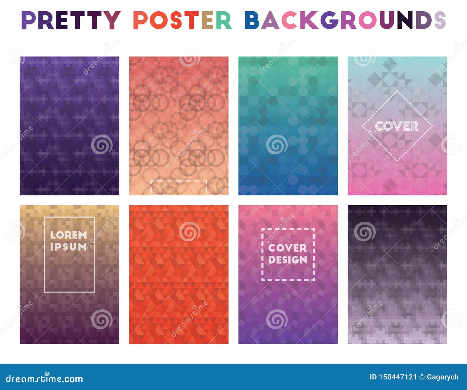 Pretty Poster Backgrounds. stock vector. Illustration of magazine ...