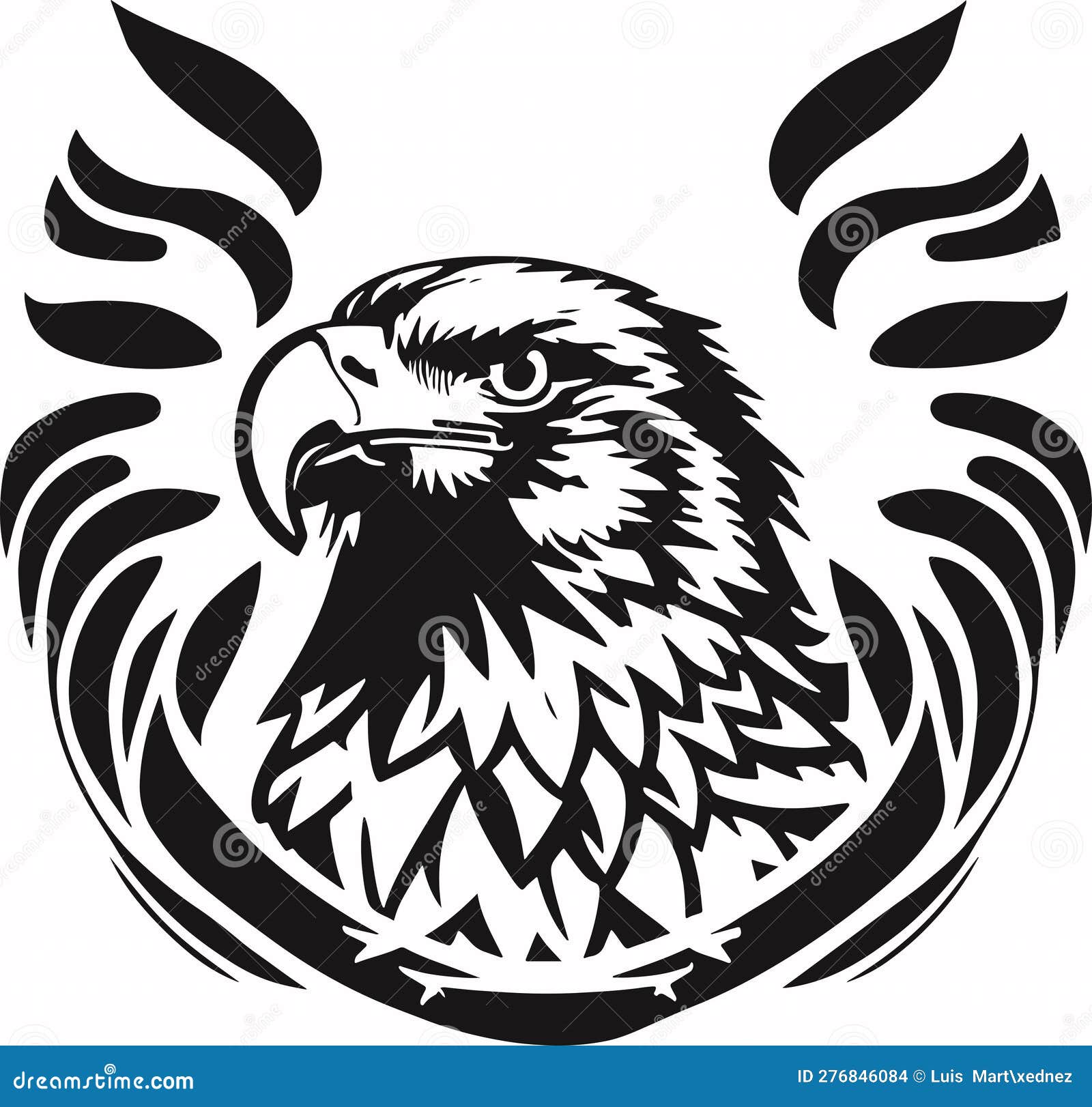Pretty and Powerful Eagle Emblem Art Vector Stock Vector - Illustration ...