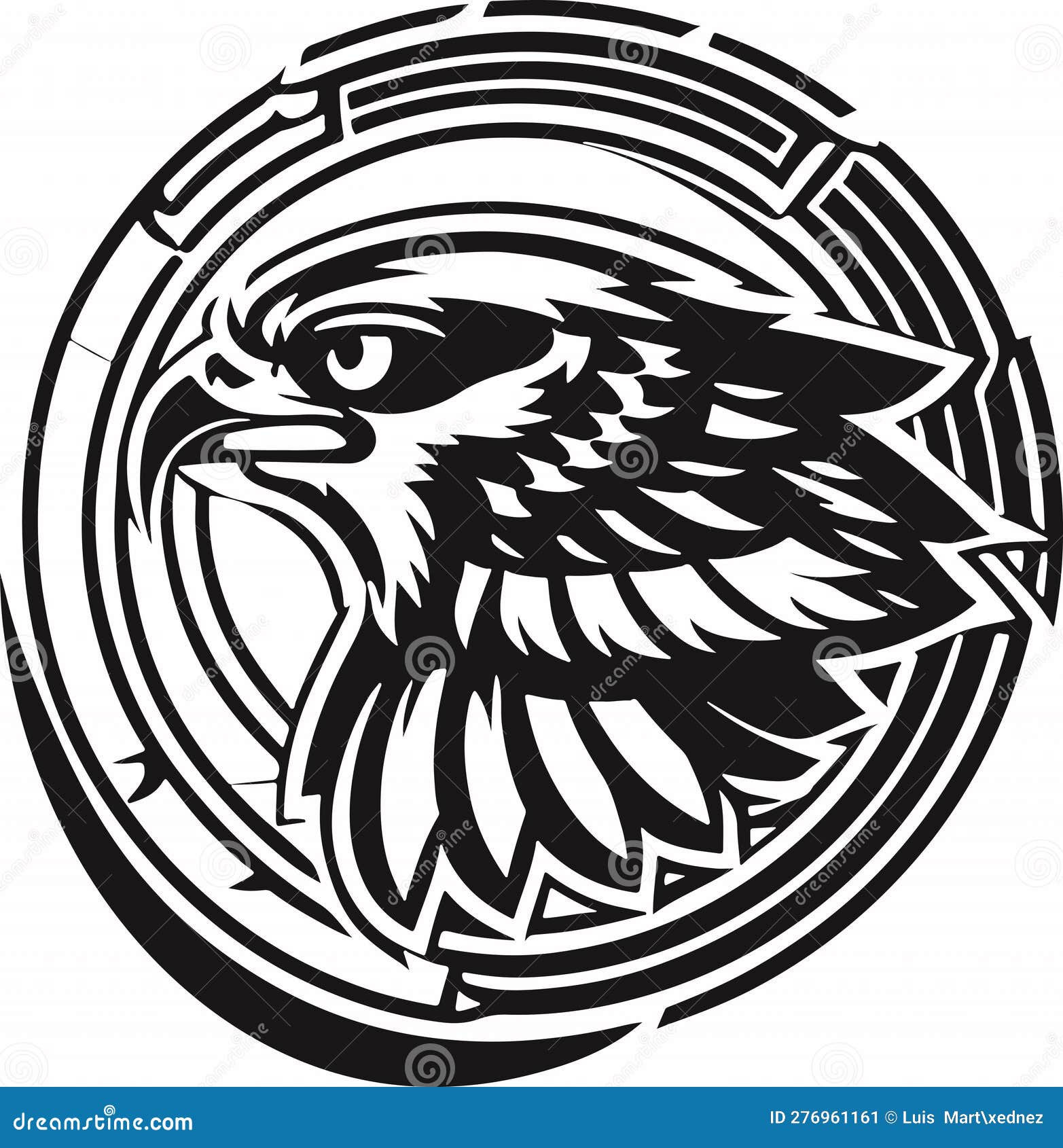 Pretty and Powerful Hawk Emblem Art Vector Stock Vector - Illustration ...