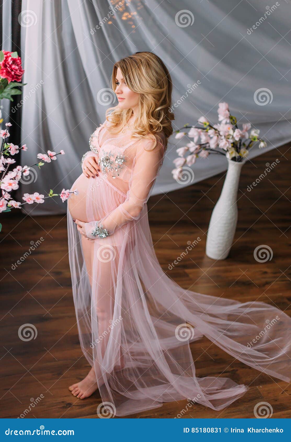 Pretty Pregnant Woman Stock Image Image Of Anticipation 85180831