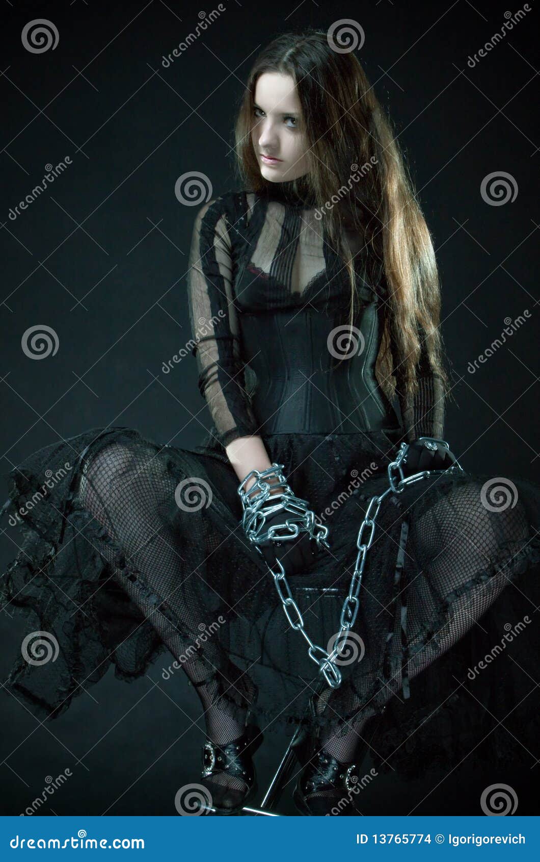 Pretty prisoner stock photo. Image of doom, corset, beauty - 13765774