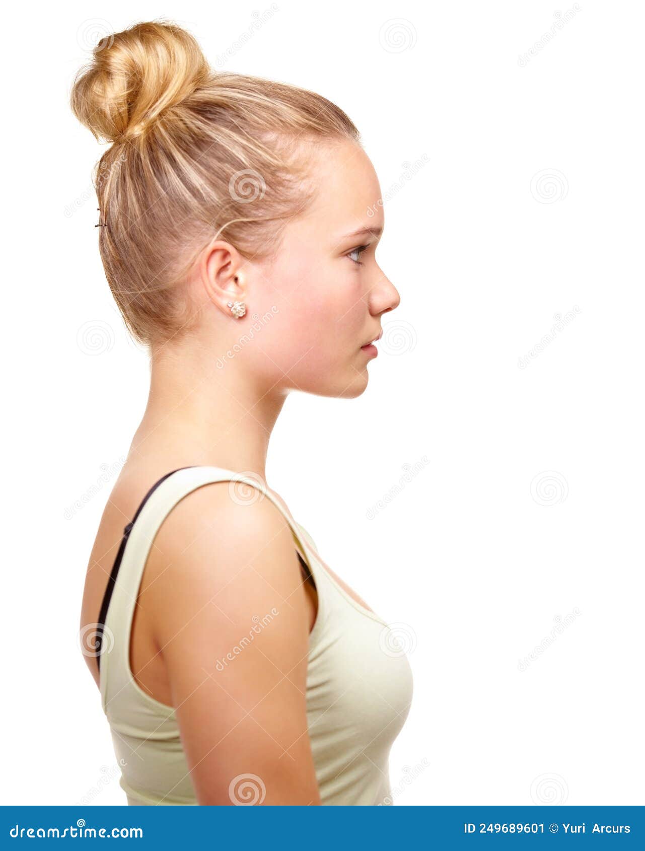 Pretty Profile. Profile of a Pretty Young Woman. Stock Image - Image of ...