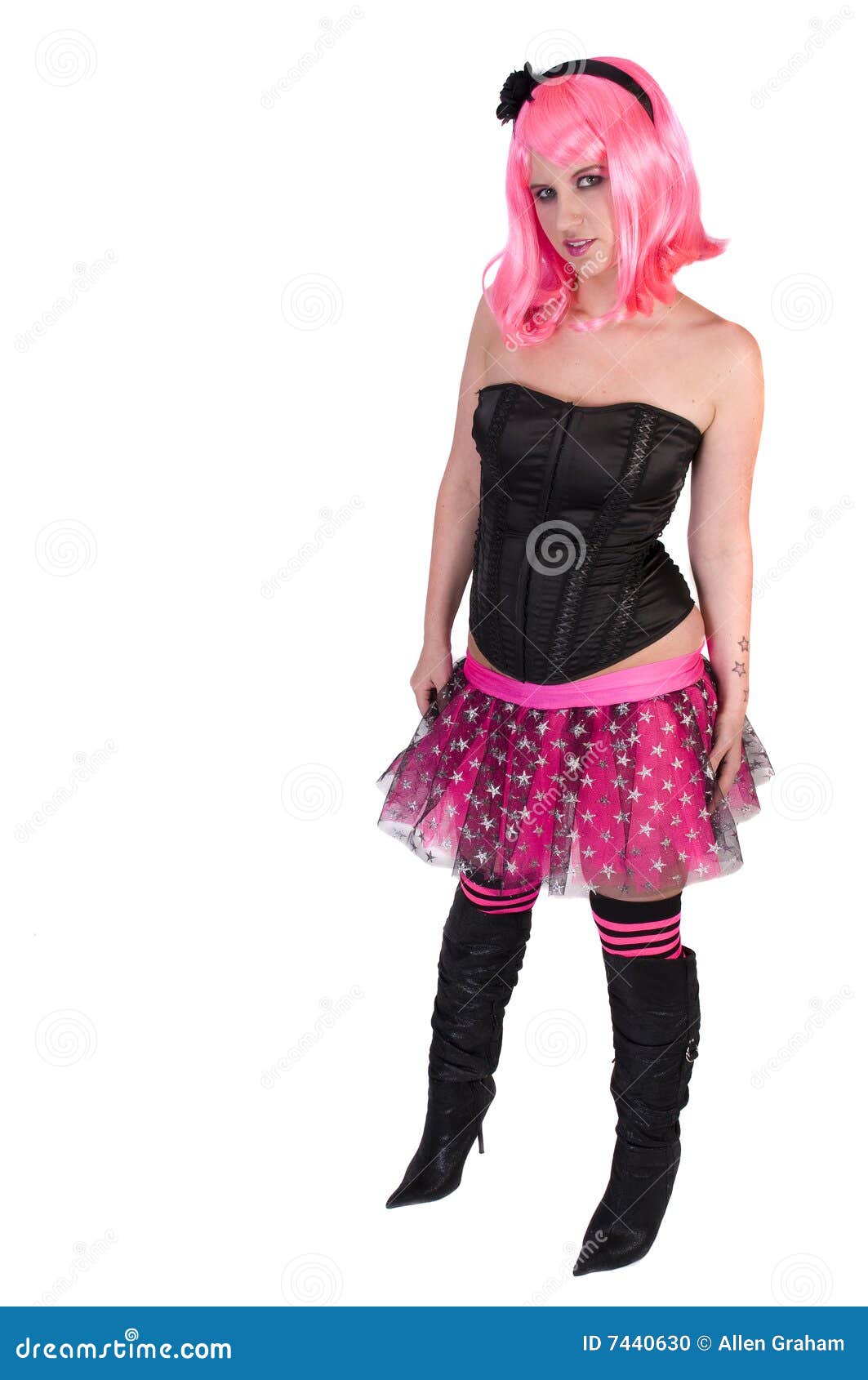 Pretty in punk stock photo. Image of dress, advertising - 7440630