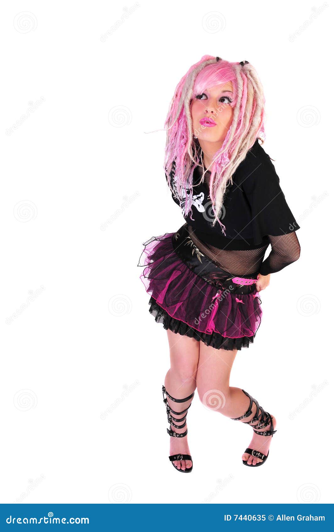Pretty punk stock image. Image of beauty, freak, adult - 7440635