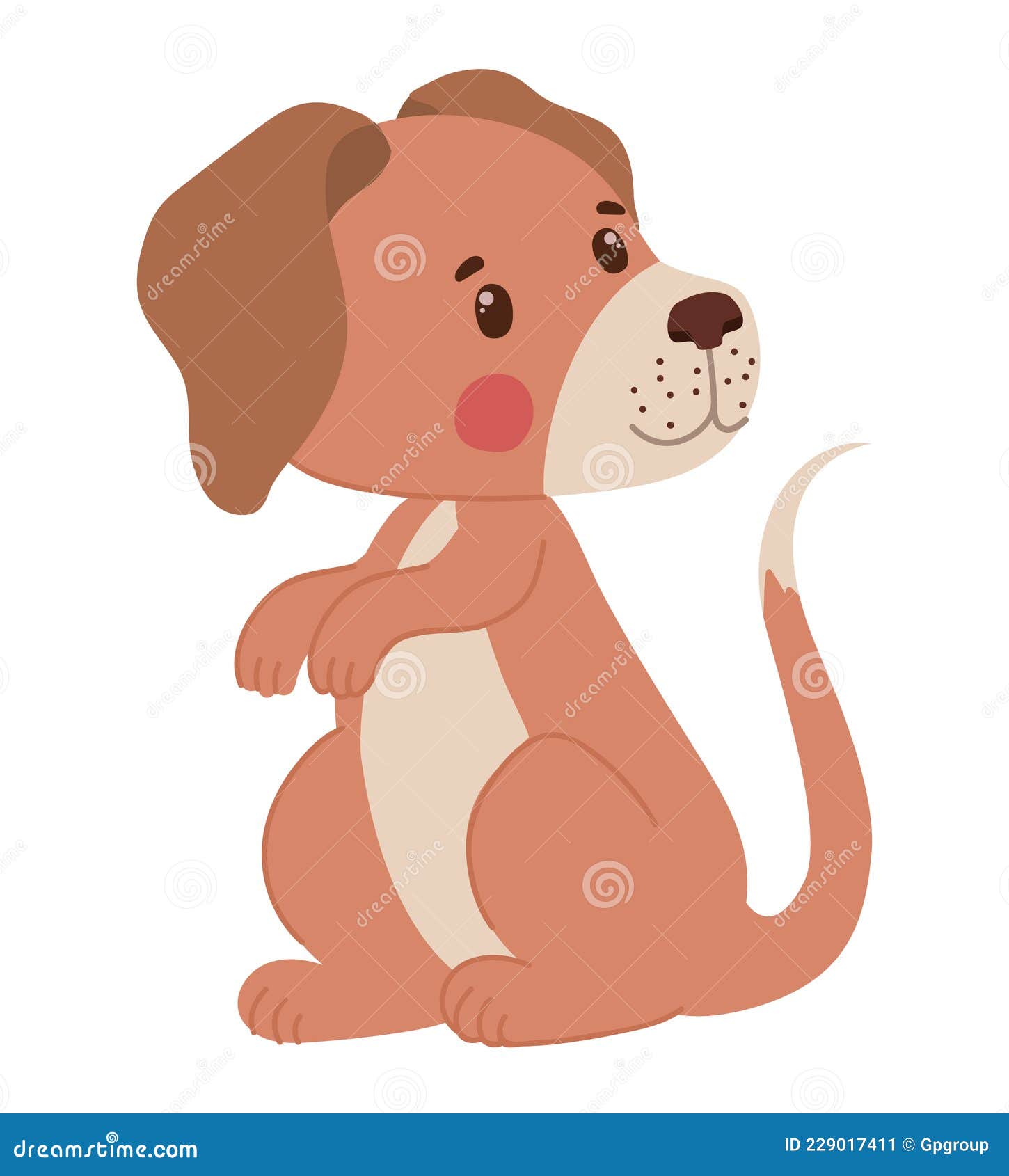 Pretty pup design stock vector. Illustration of animal - 229017411