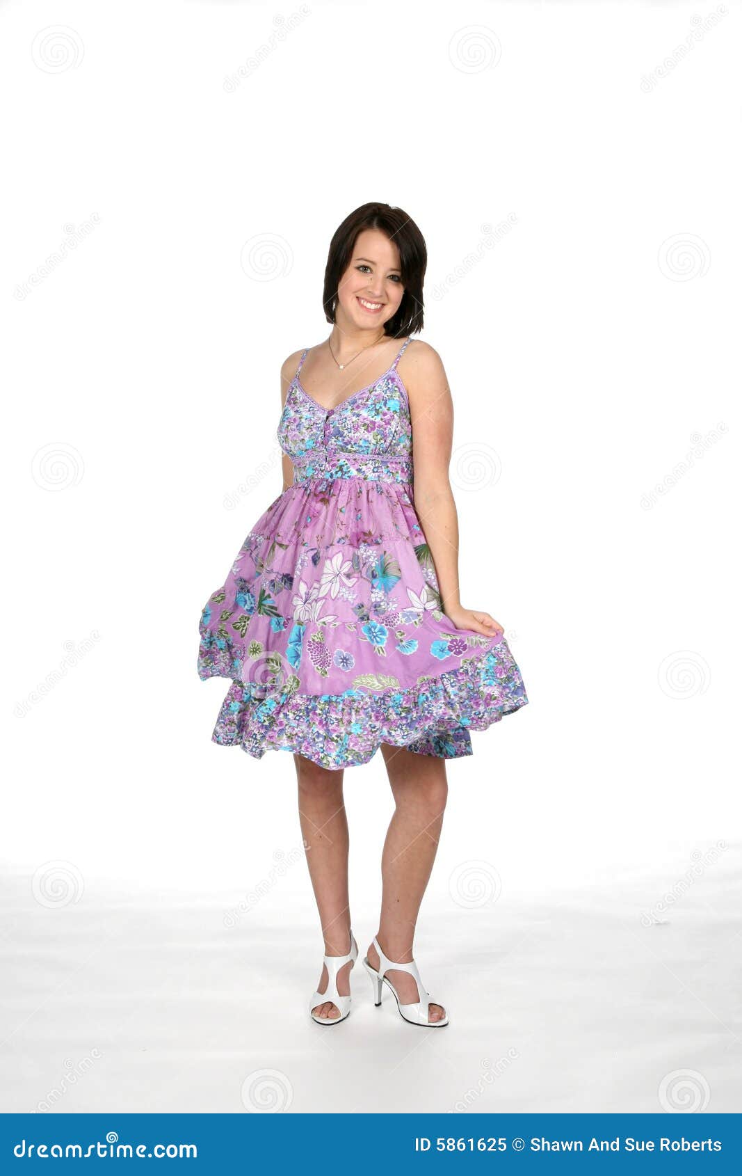 Pretty purple sundress stock image. Image of dress, full - 5861625