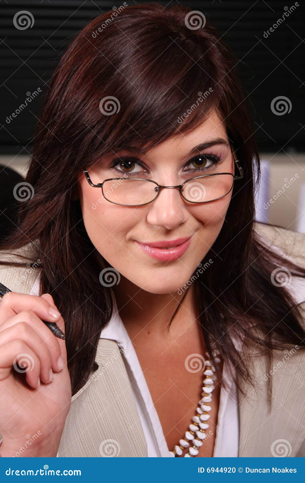Pretty Receptionist stock photo. Image of makeup, business - 6944920