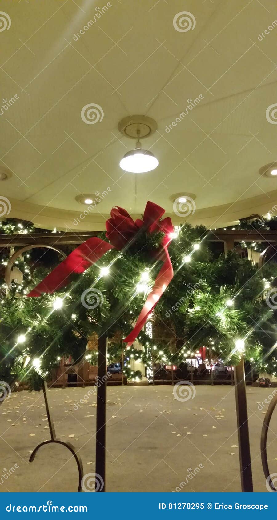 Pretty red bow. stock image. Image of pretty, lights - 81270295