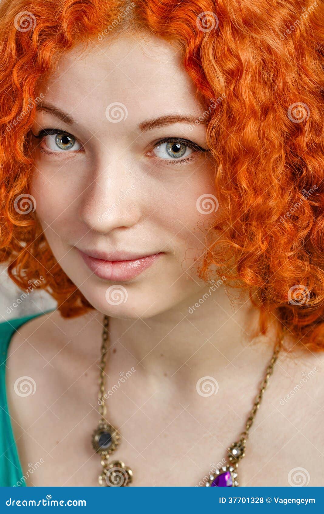 Pretty red-haired girl stock photo. Image of freshness - 37701328