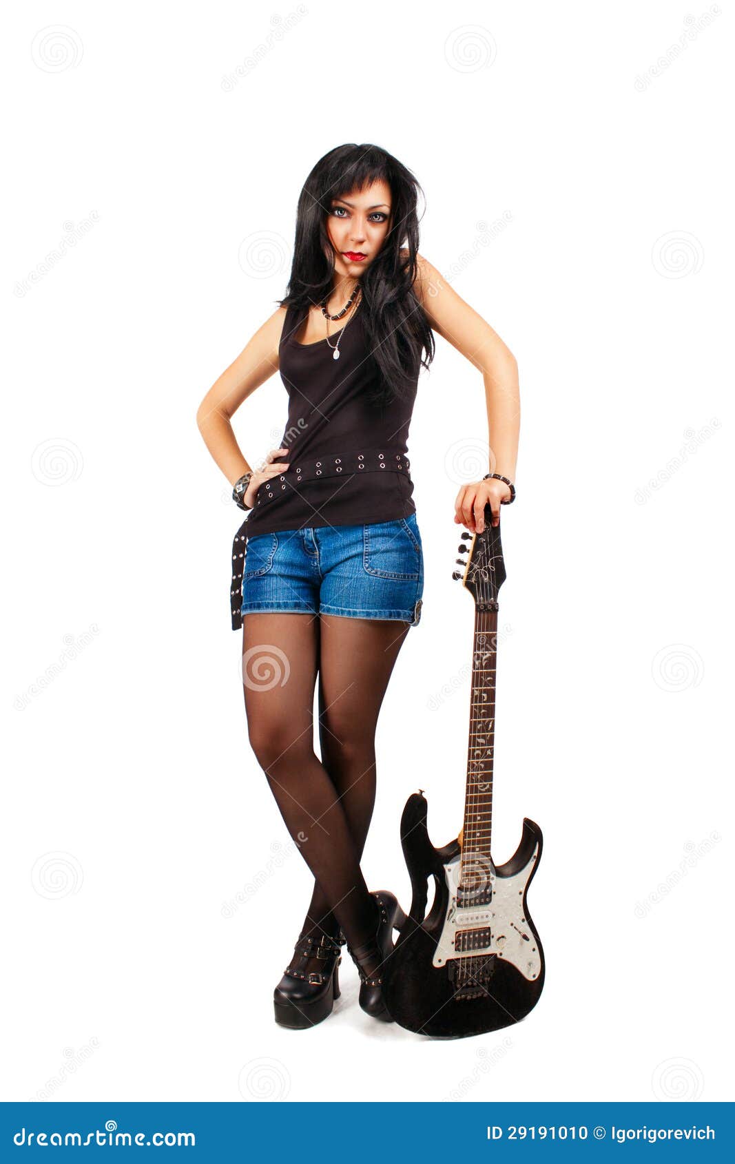 Pretty rocker stock photo. Image of chic, rock, isolated - 29191010