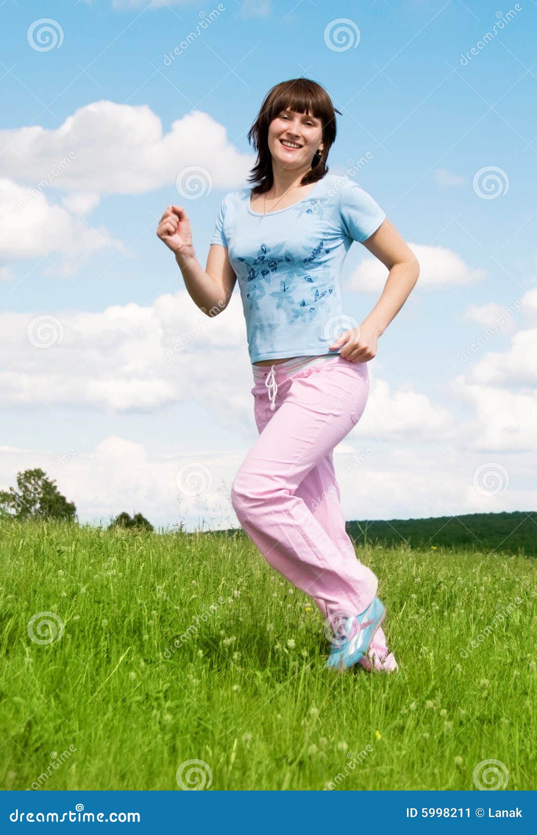 Pretty running girl stock image. Image of body, beautiful - 5998211