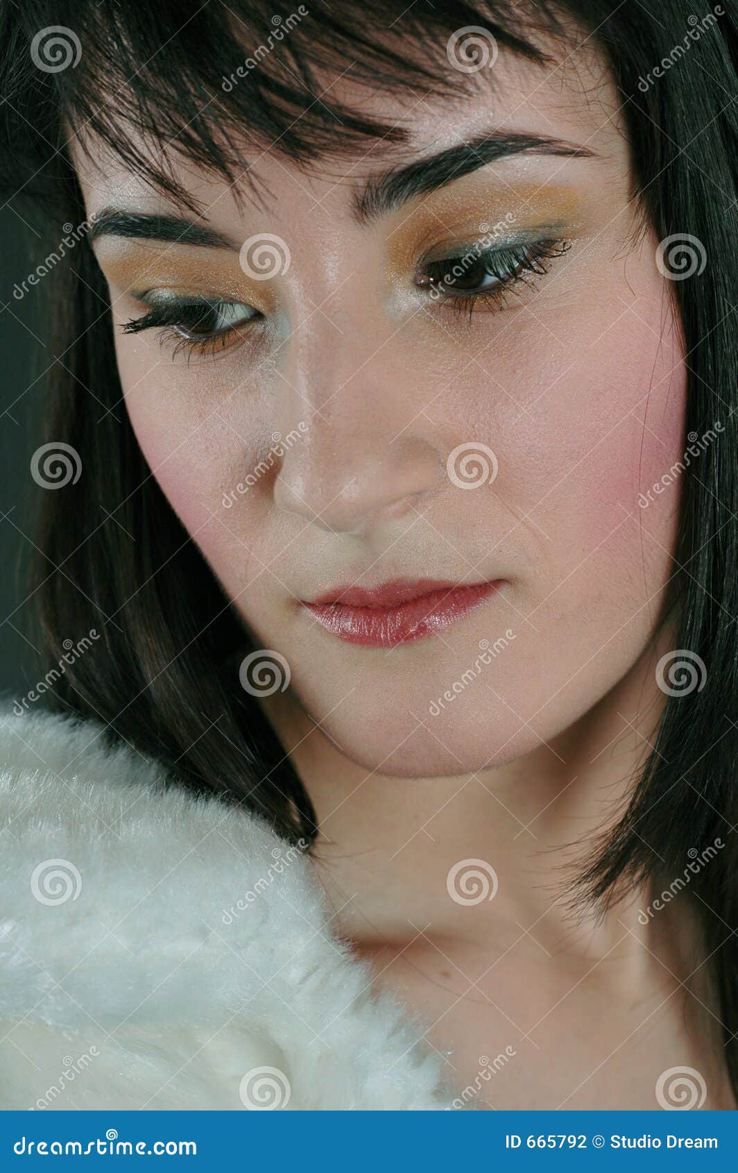 Pretty sad stock photo. Image of beauty, eyelashes, sadness - 665792