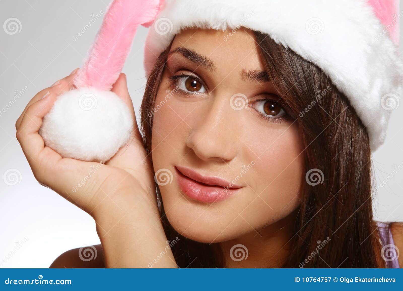 Pretty Santa helper stock image. Image of xmas, beauty - 10764757