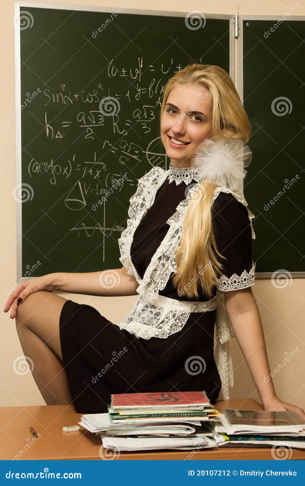 Pretty school girl stock photo. Image of face, learn - 20107212