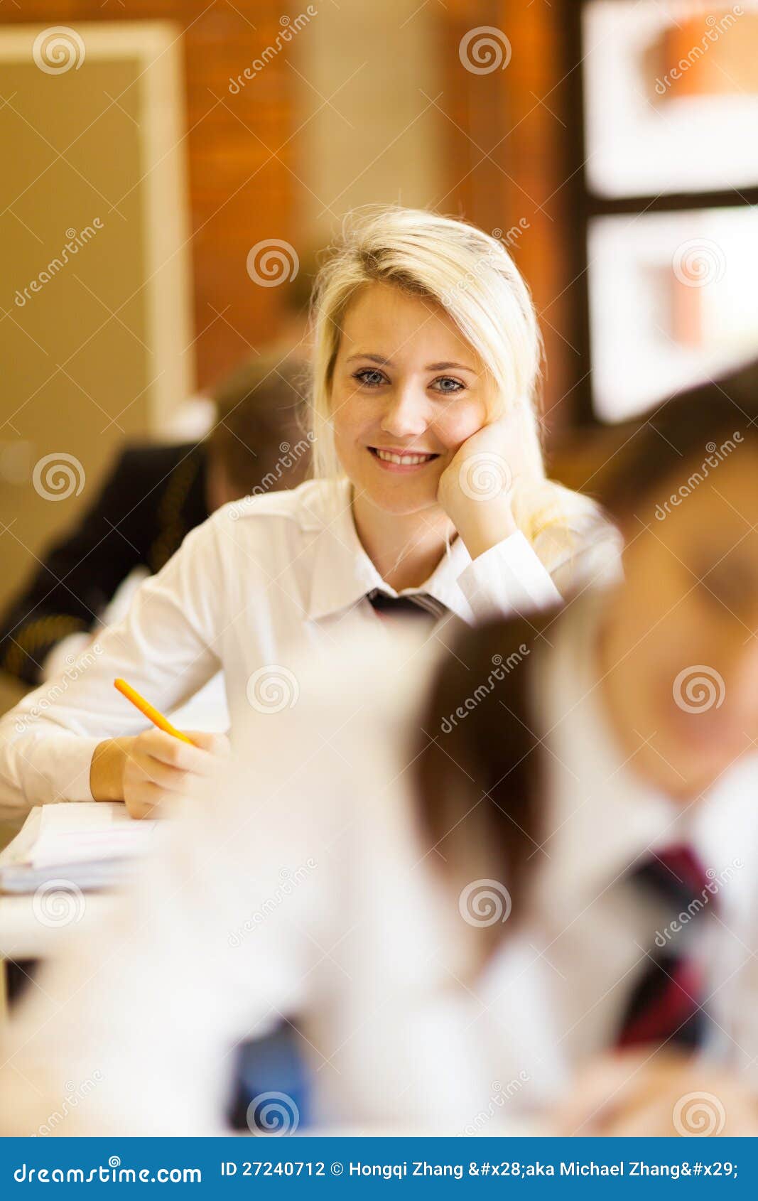 Pretty school girl stock photo. Image of learning, pretty - 27240712