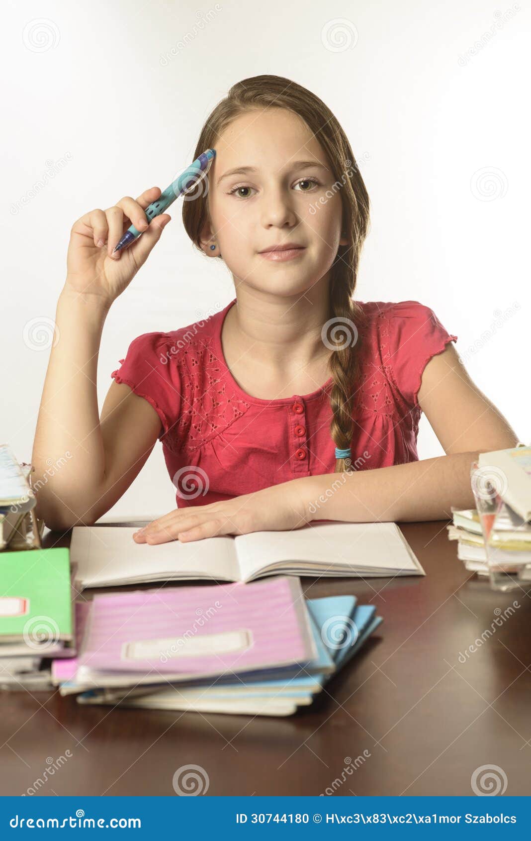 Pretty school girl stock photo. Image of beautiful, brunette - 30744180