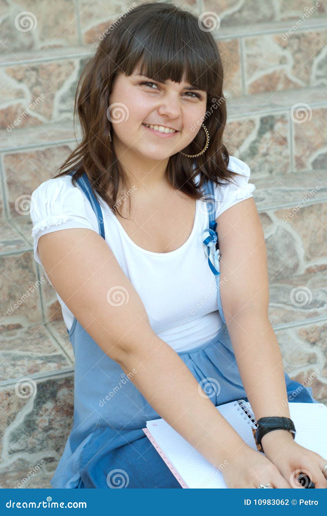 Pretty schoolgirl stock photo. Image of female, caucasian - 10983062
