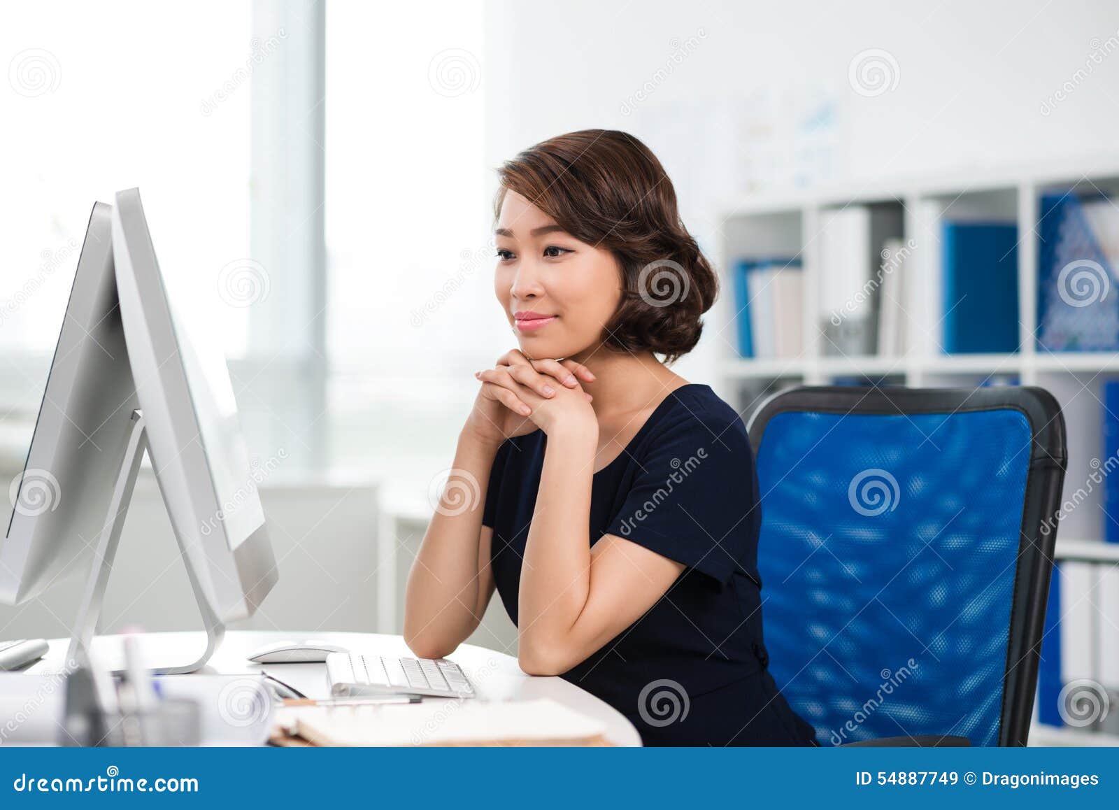 Pretty secretary stock image. Image of businesswoman - 54887749