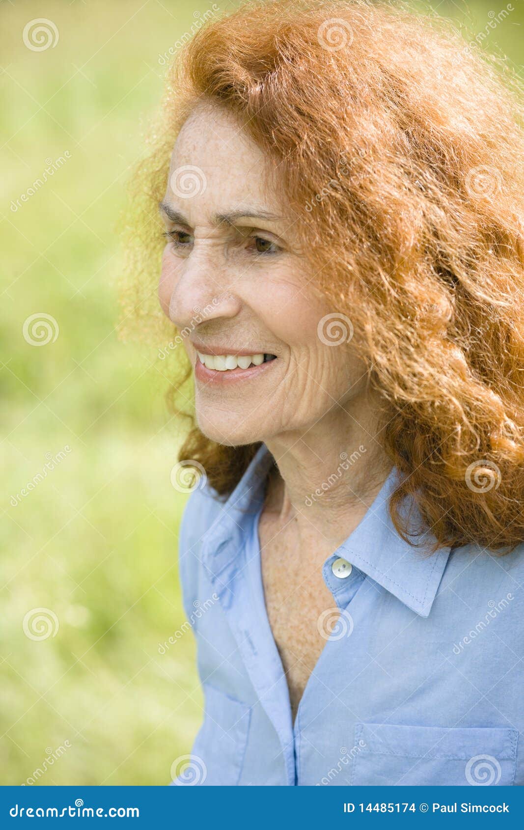 Pretty Senior Woman stock photo. Image of redhead, natural - 14485174