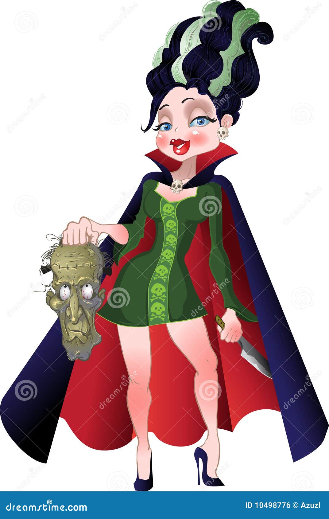 Pretty Severe Madam Frankenstein Stock Vector - Illustration of fantasy ...