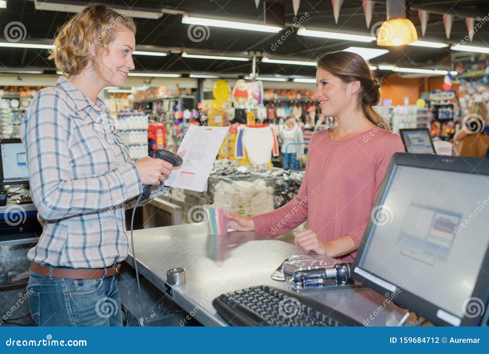 Pretty Shop Assistant Serving Beautiful Client Stock Photo - Image of ...