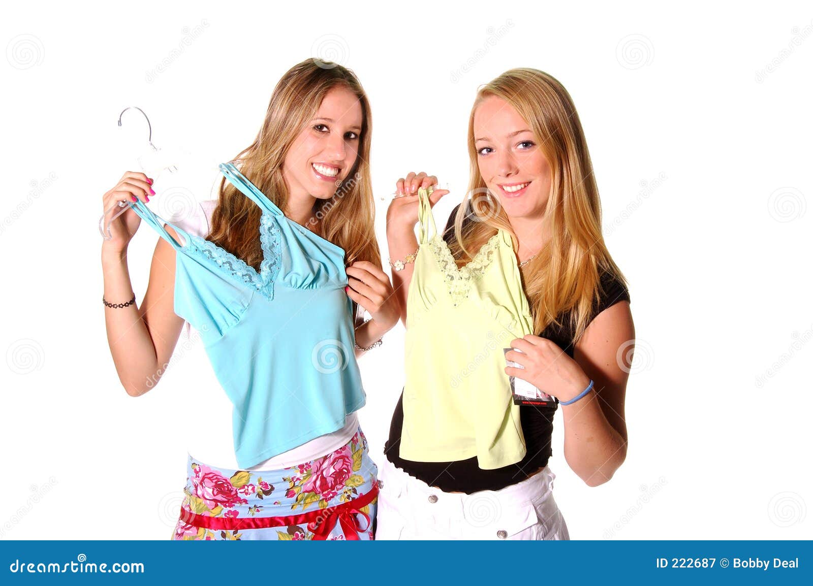 Pretty Shoppers stock image. Image of isolated, child, retail - 222687