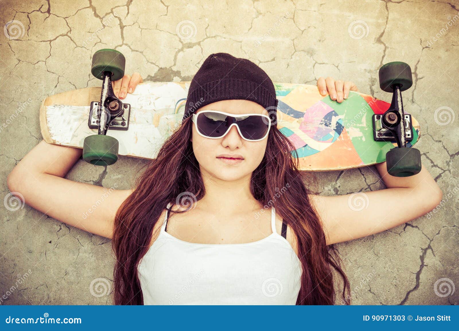 Pretty Skater Girl Stock Image Image Of Teenage Teen 90971303