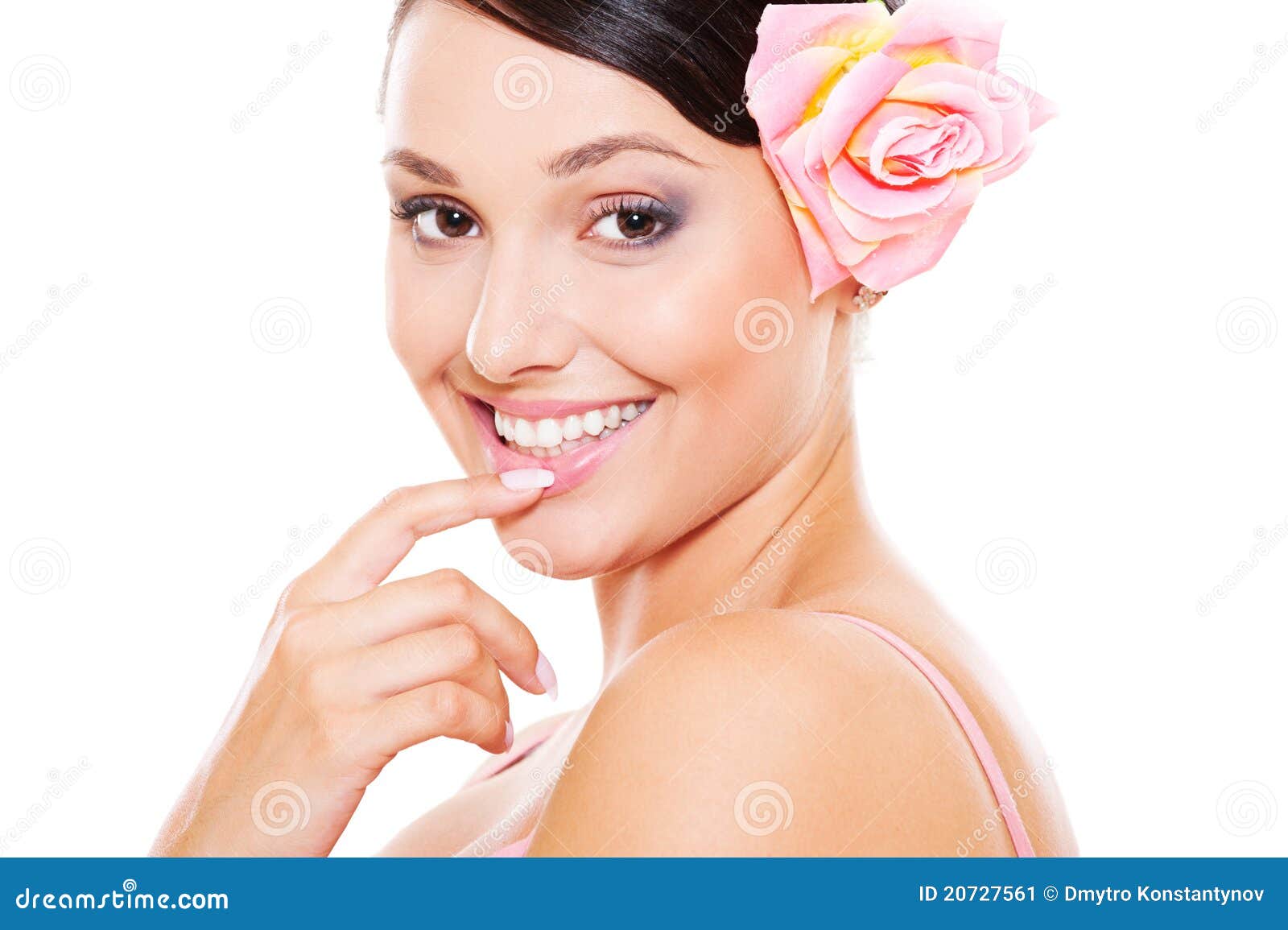 Pretty smiley model stock image. Image of face, healthy - 20727561