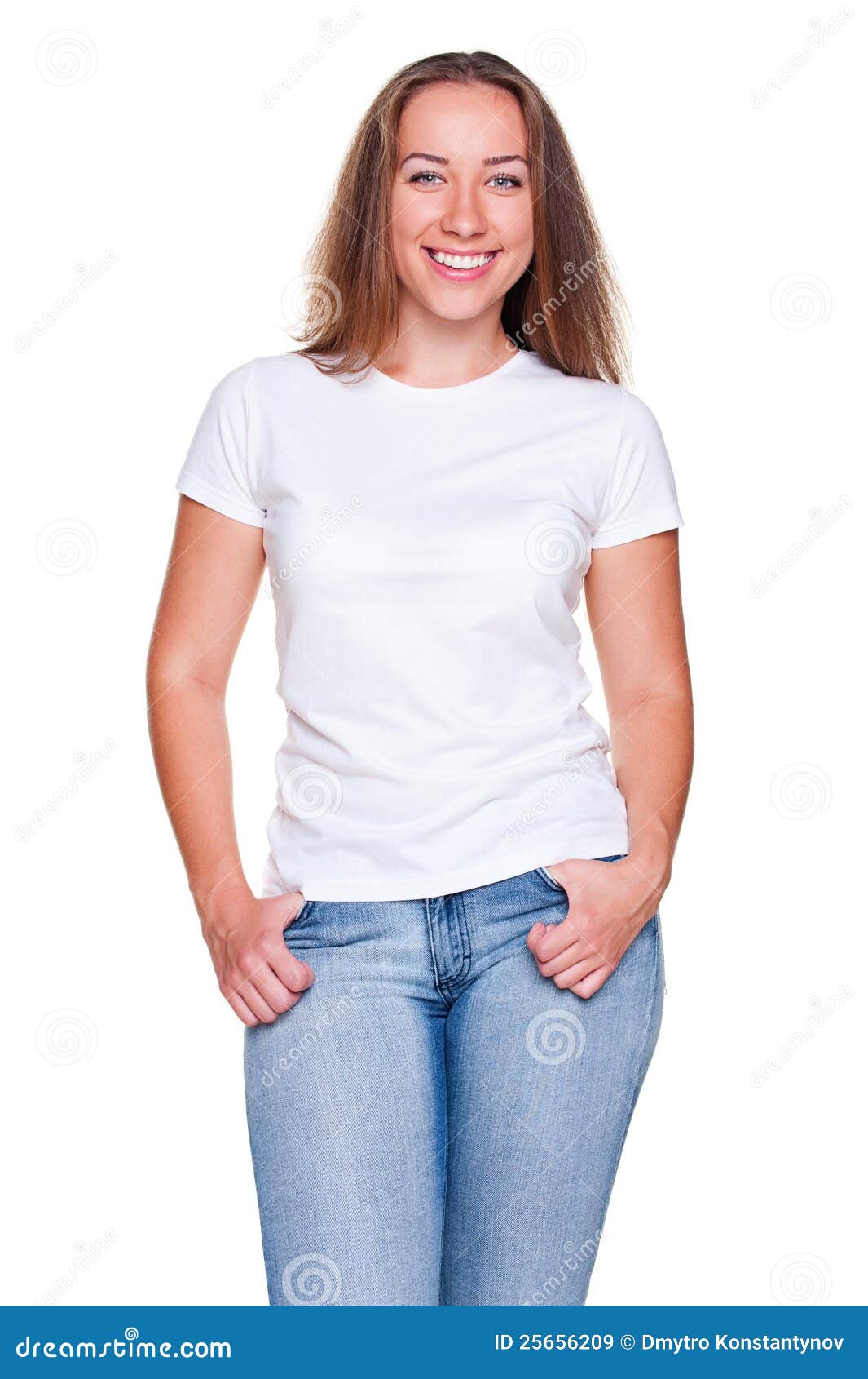 Pretty smiley woman stock image. Image of portrait, girl - 25656209