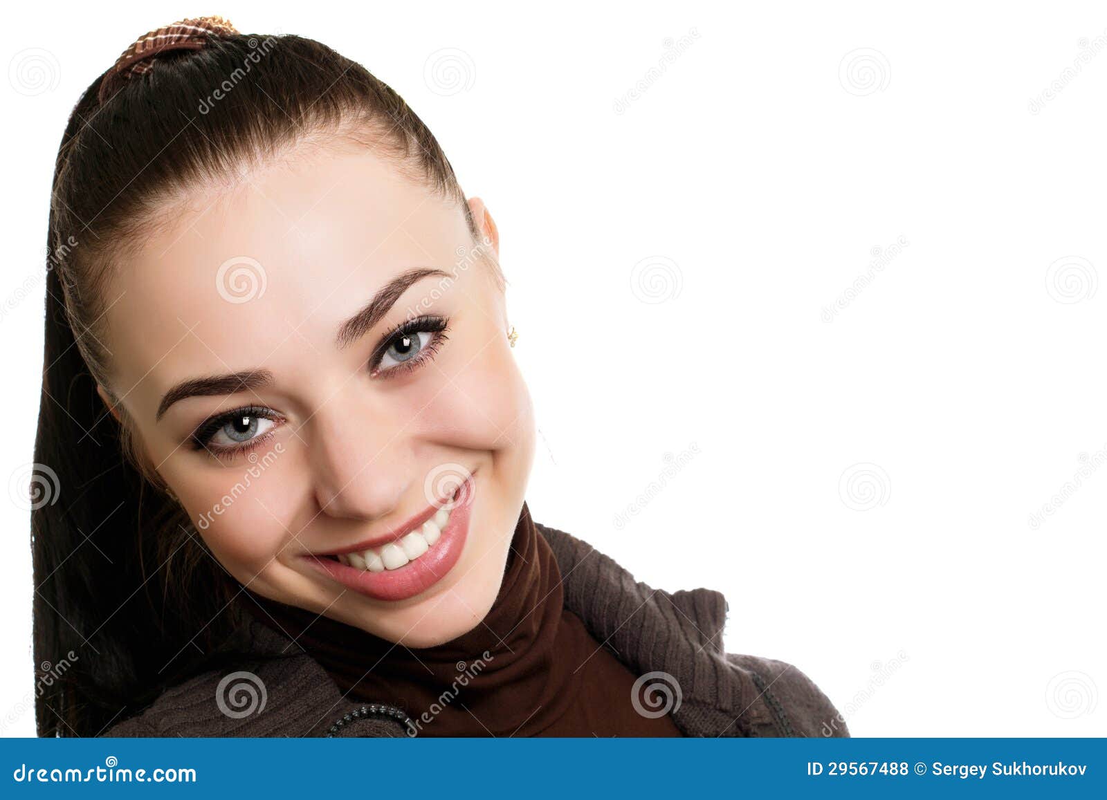 Pretty smiling lady stock photo. Image of natural, isolated - 29567488