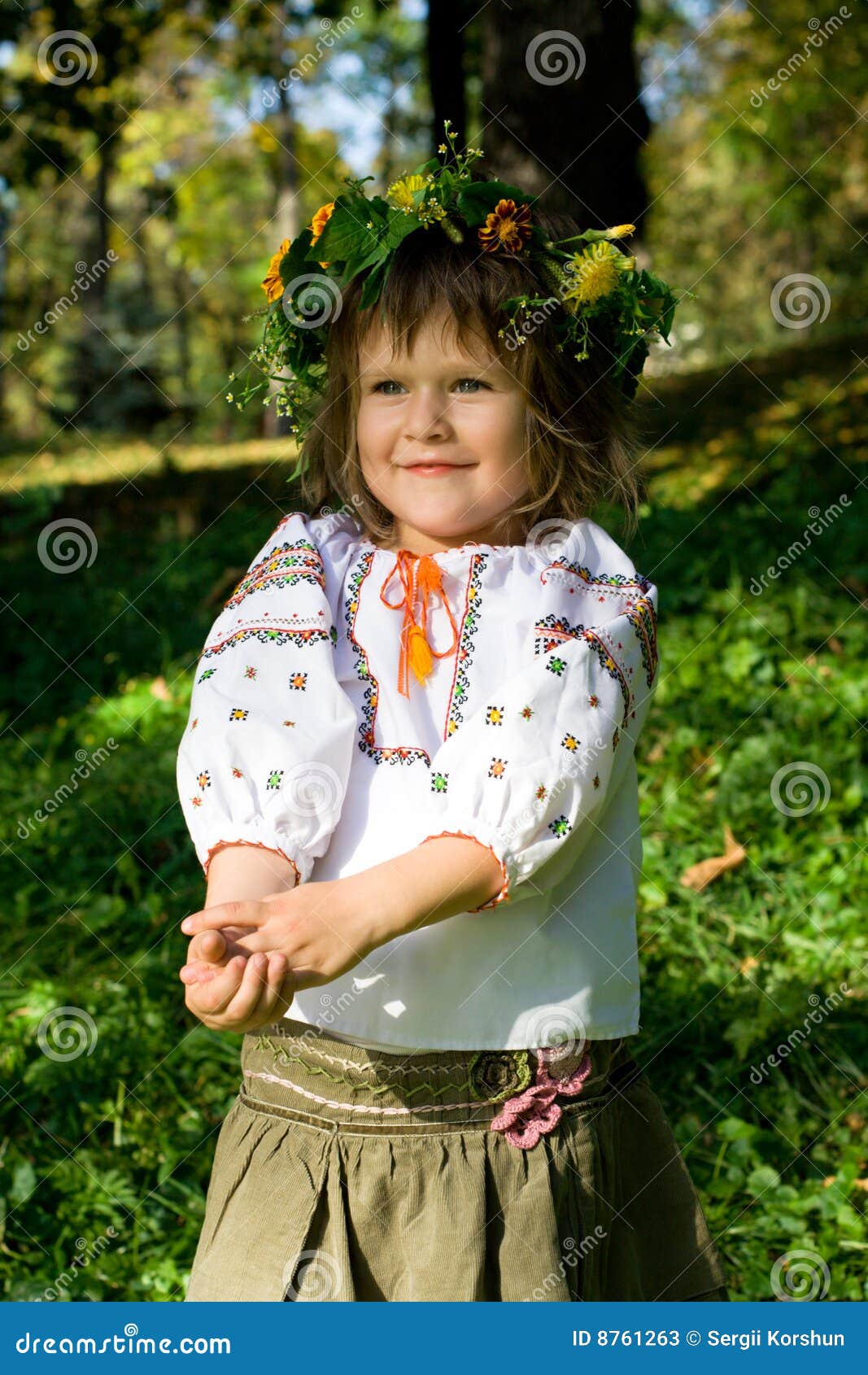 Pretty Smiling Ukrainian Girl Stock Image - Image of marigold, joyous ...