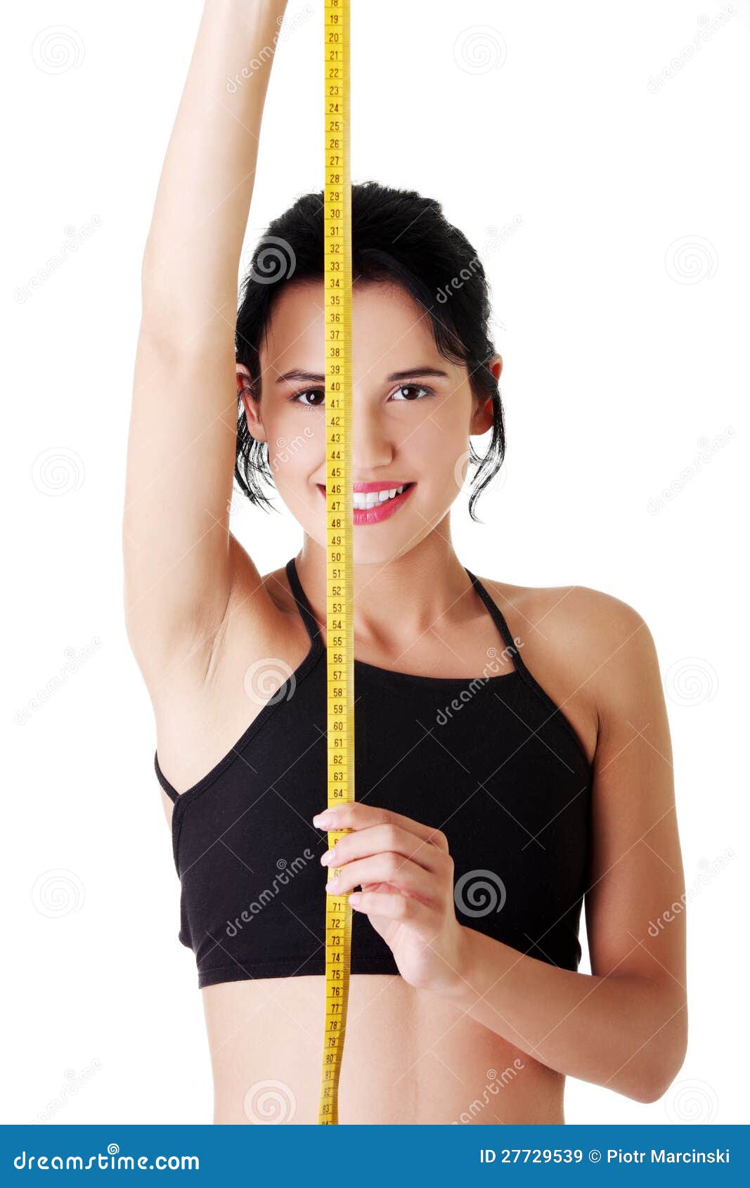 Pretty Smiling Woman Holding Measurement Type Stock Image - Image of ... Pretty Smiling Woman Holding Measurement Type Stock Image - Image of ...