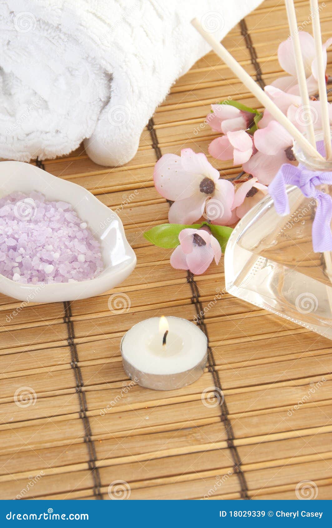Pretty spa setting stock image. Image of cotton, pamper - 18029339