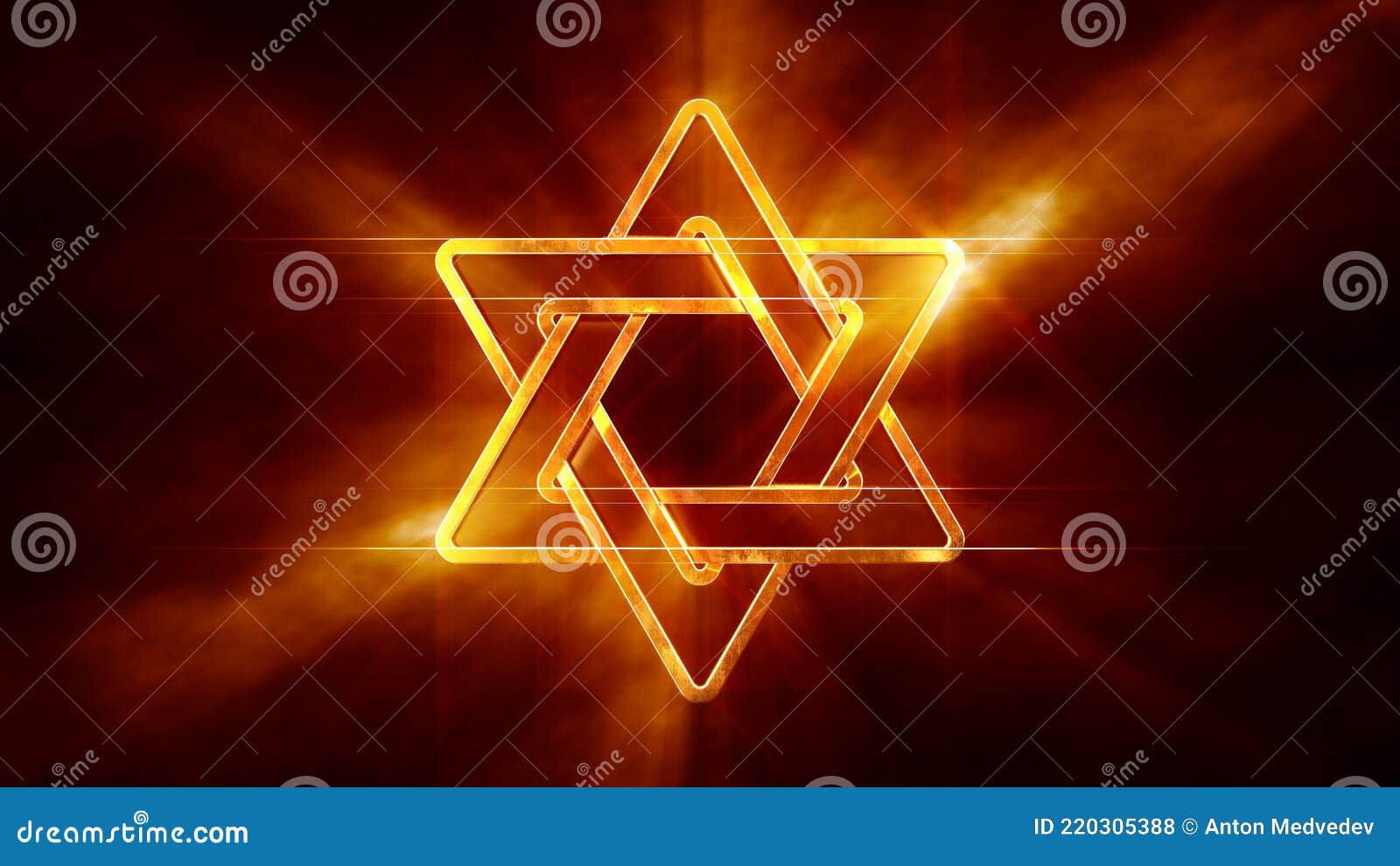 Pretty Star of David Background - Computer Generated Object 3D ...