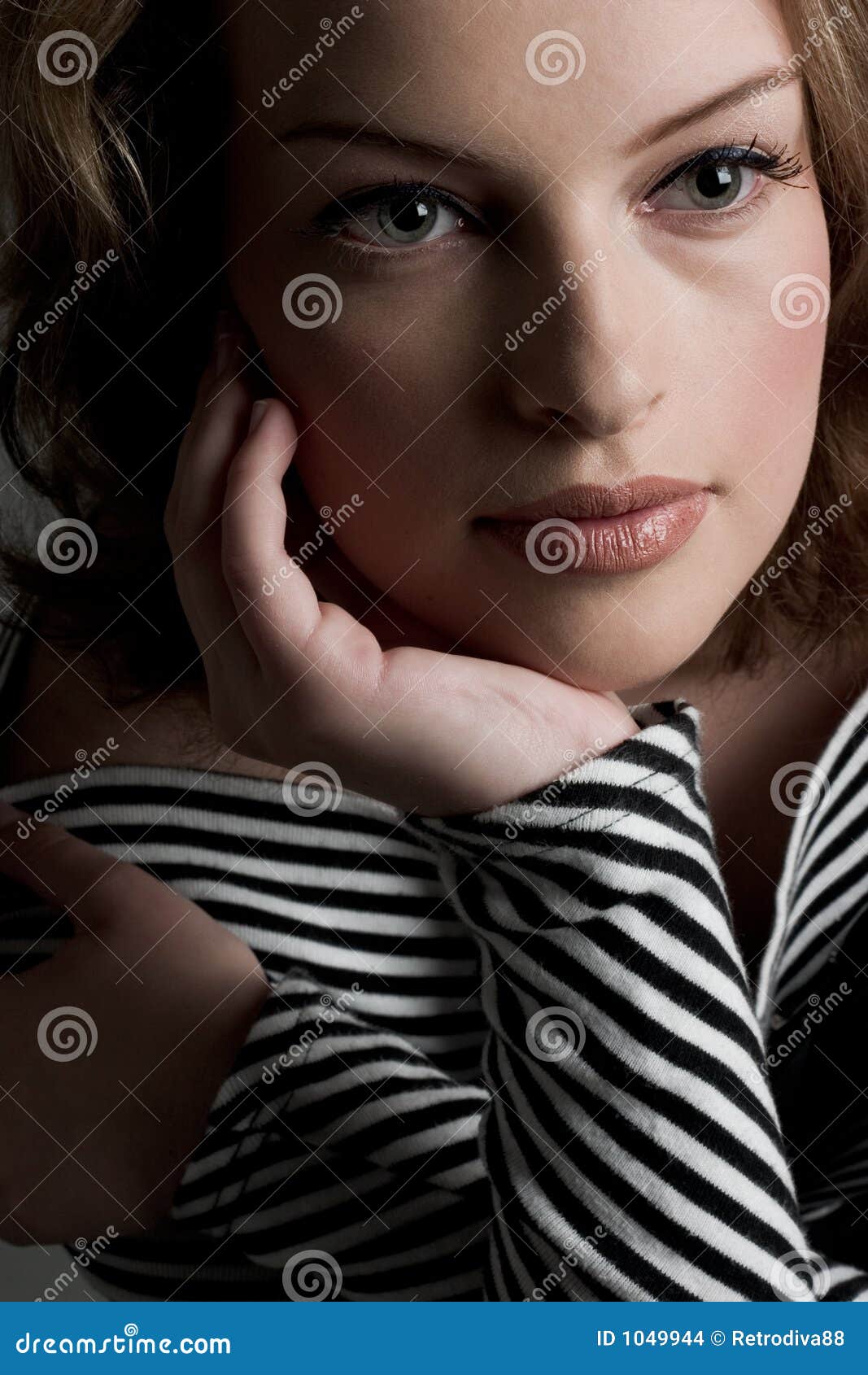 Pretty in Stripe stock photo. Image of outfit, girl, stripe - 1049944