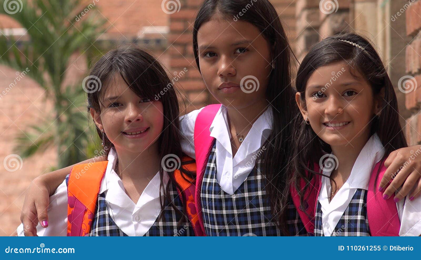 Pretty Students Wearing School Uniforms Stock Image - Image of varsity ...