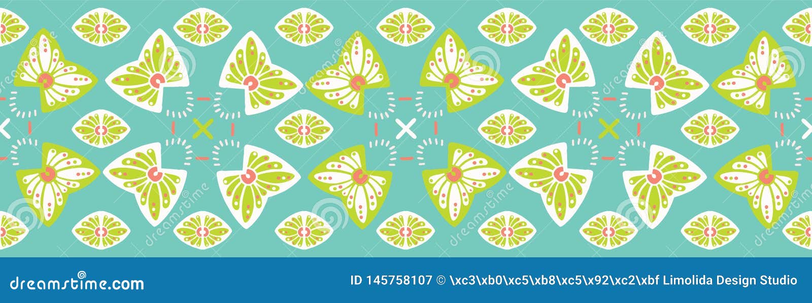 Pretty Stylized Butterfly Pattern. Seamless Repeating. Hand Drawn ...