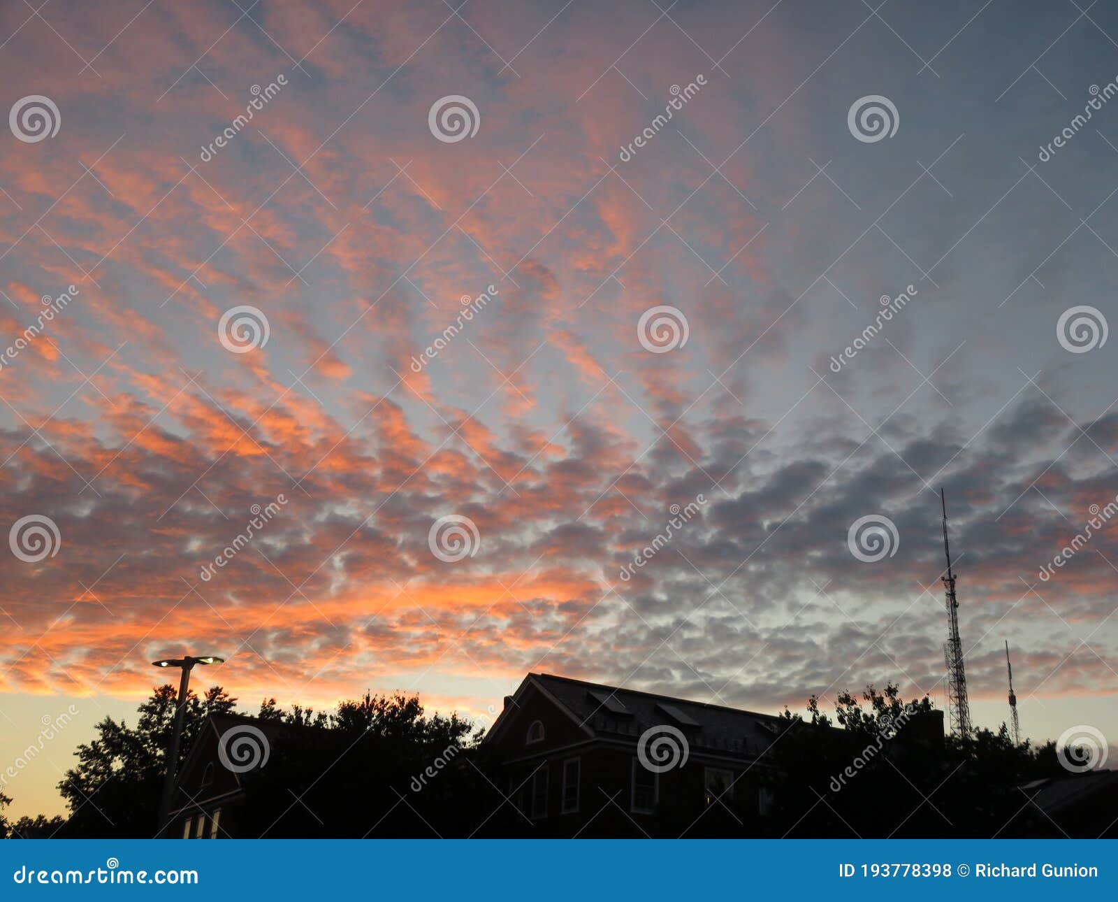 Pretty Sunset in August in Summer Stock Photo - Image of orange ...