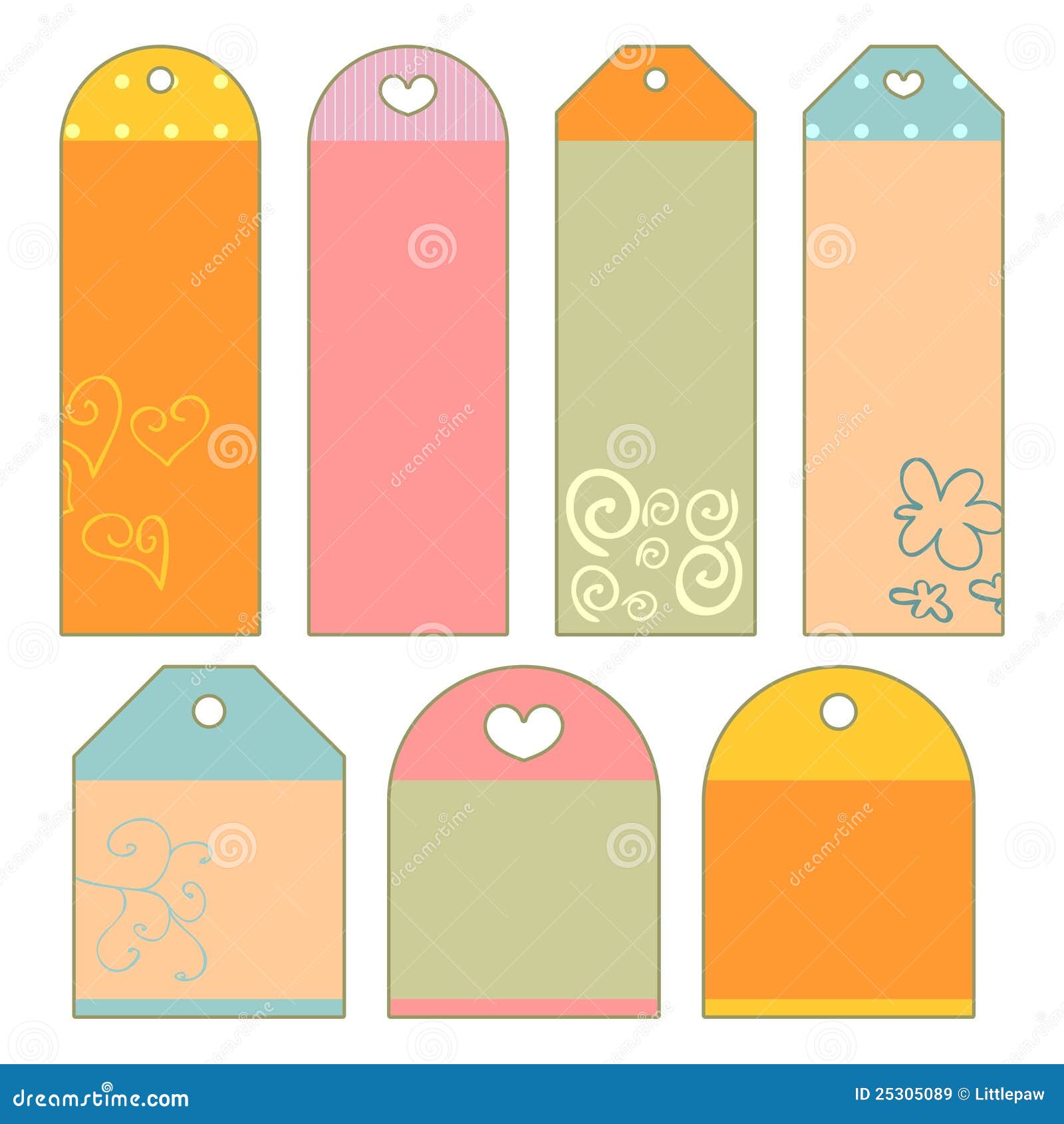 Pretty tags set stock vector. Illustration of decorative - 25305089