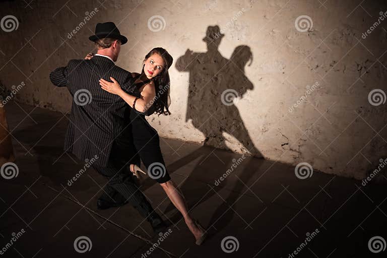 Pretty Tango Dancer with Partner Stock Photo - Image of 1920s, lovers ...