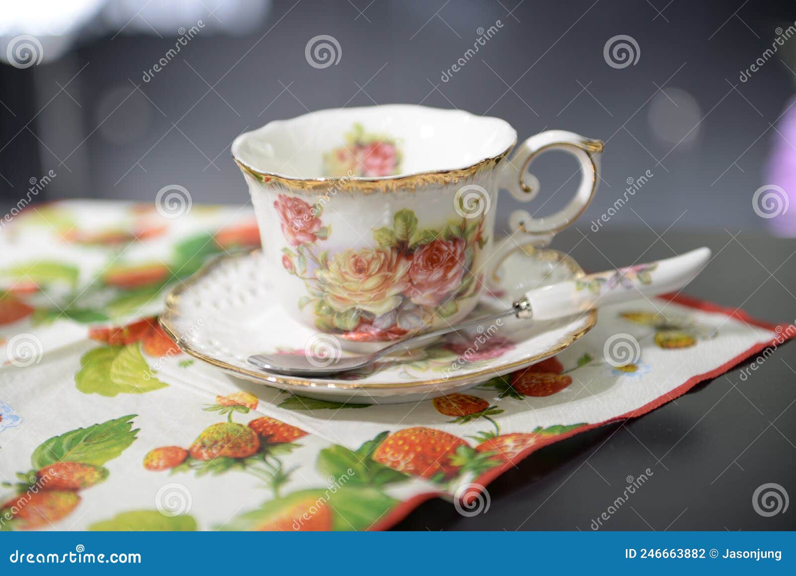 Pretty tea cup stock photo. Image of object, metal, carriage - 246663882